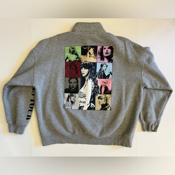 Taylor Swift | Sweaters | First Leg Taylor Swift Grey Quarter Zip ...